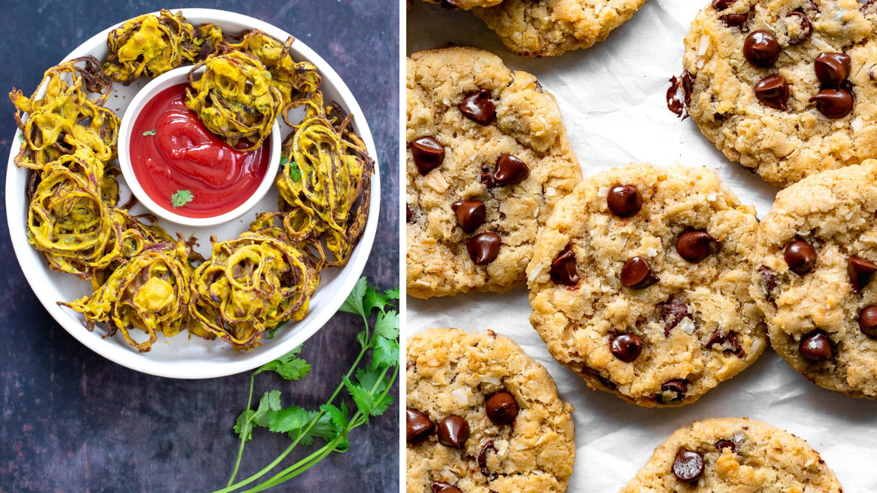 Madhuri dixit monsoon special baked oil free pakora chocolate chip ...