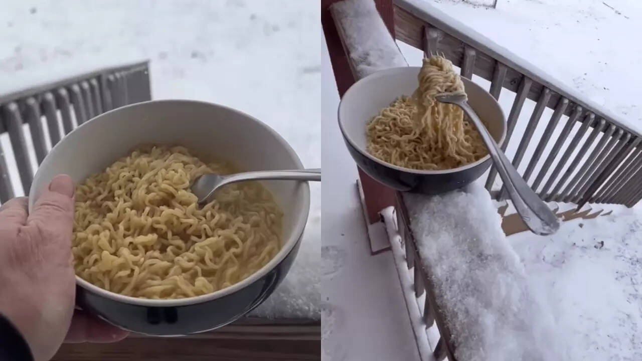 man's share frozen maggi video that goes viral on social media | Times ...
