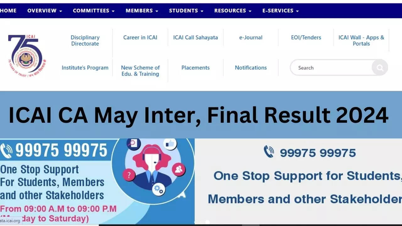 ICAI CA May Inter, Final Result 2024 Date, Time Announced On Icai.org ...