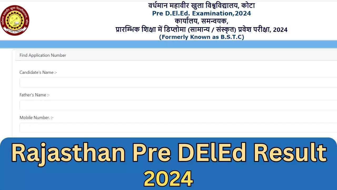 Rajasthan BSTC Pre DElEd Result 2024 Date (राजस्थान प्री डीएलएड रिजल्ट ...