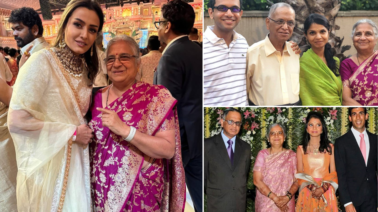 करोड़ों की मालकिन सुधा मूर्ति ने अंबानी शादी में पहनी थी ऐसी साड़ी ...