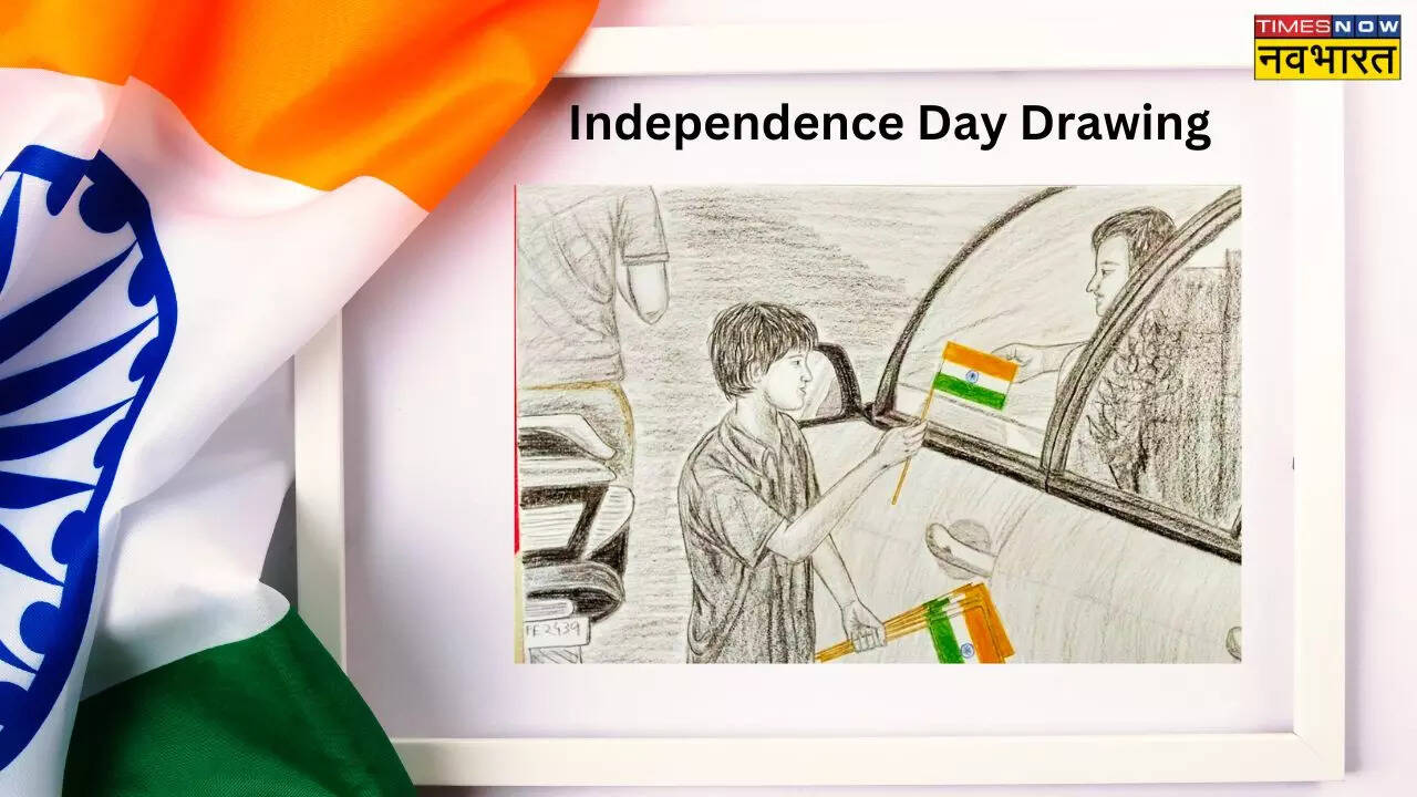 Independence Day Drawing Easy and Beautiful Idea for School Kids ...