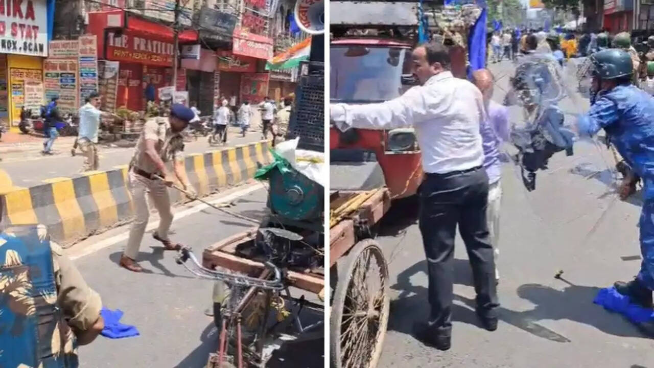 पुलिसकर्मी से भारी मिस्टेक.. प्रदर्शनकारियों पर लाठीचार्ज के दौरान SDM ...