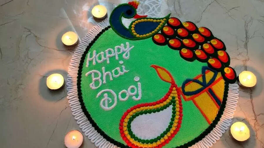 Bhai Dooj Rangoli Designs 2024 (भाई दूज की रंगोली): Simple Bhai Dooj ...