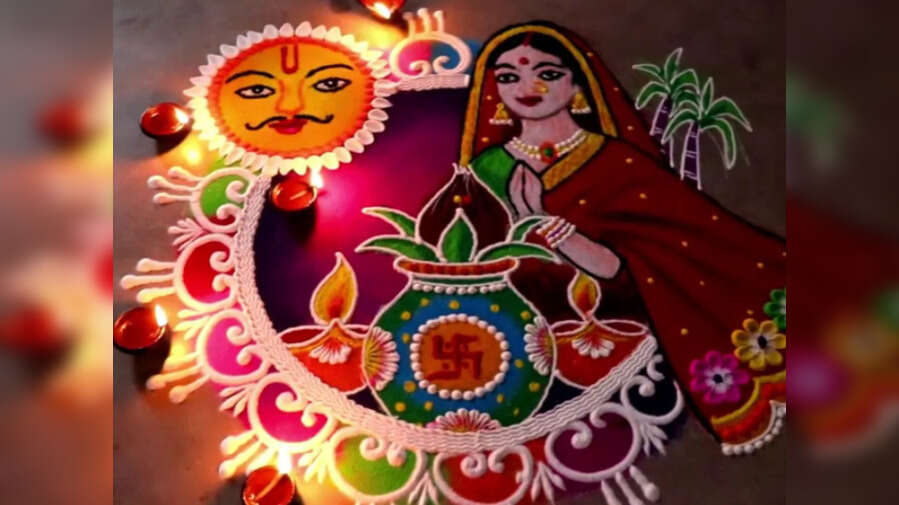 Chhath Puja 2024 Rangoli Design Live: आज अर्घ्य से पहले इन खूबसूरत ...