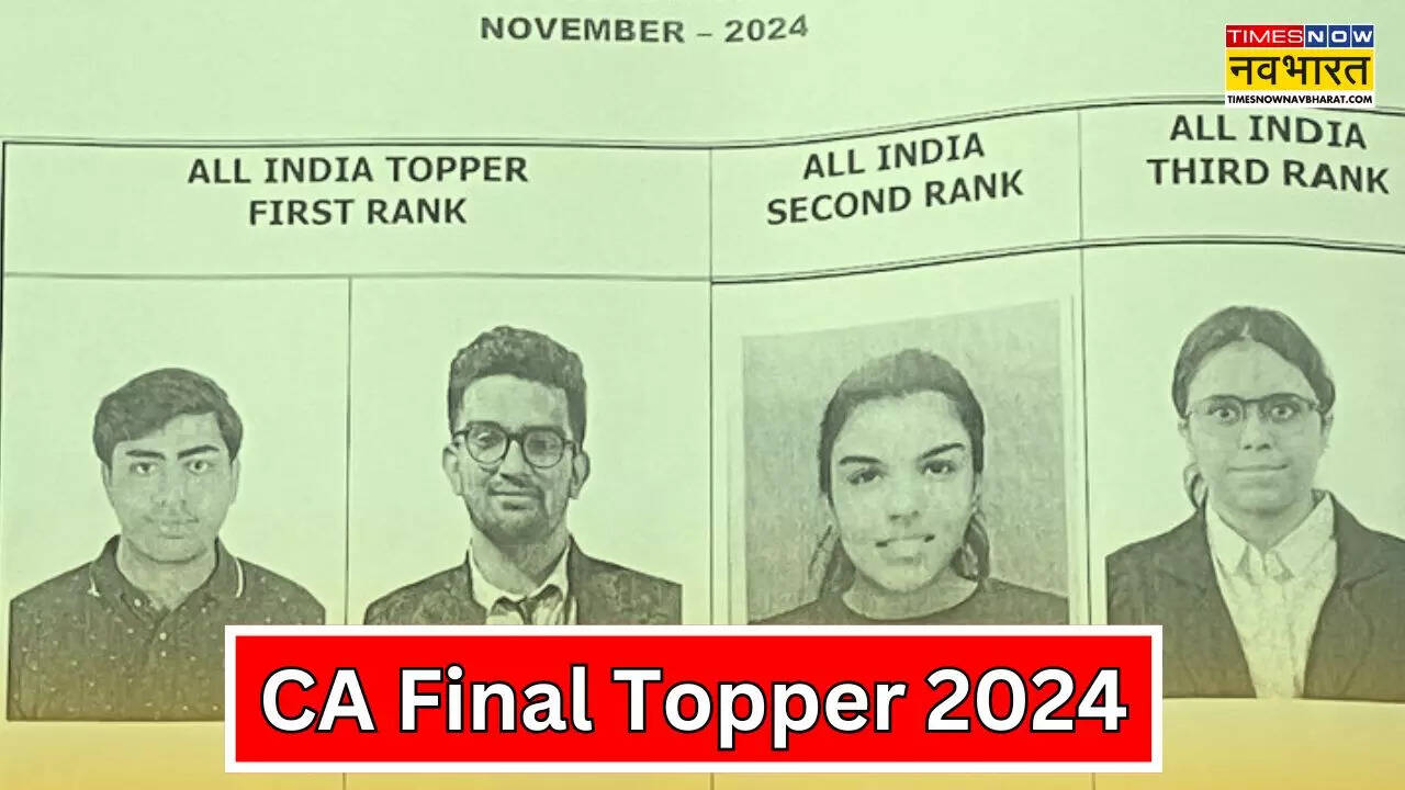 ICAI CA Final November Topper 2024 (सीए फाइनल के टॉपर्स): CA Final ...