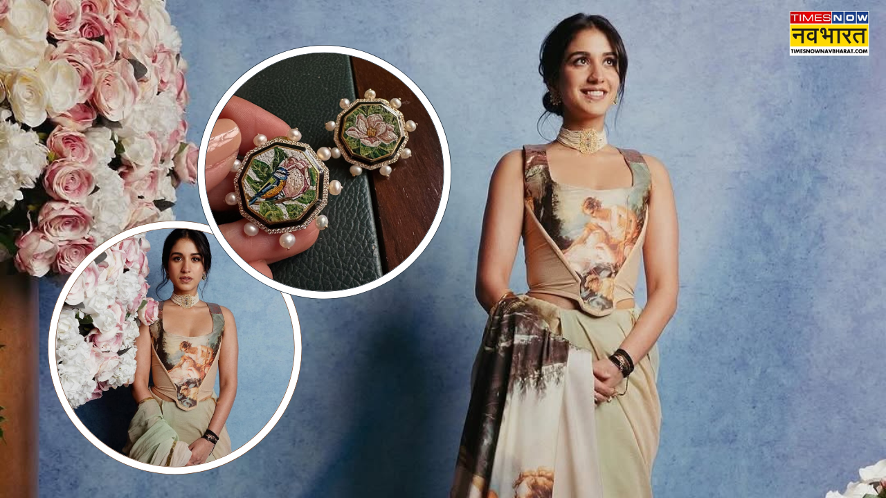 radhika merchant flaunts archival vivienne westwood corset scarf with ...