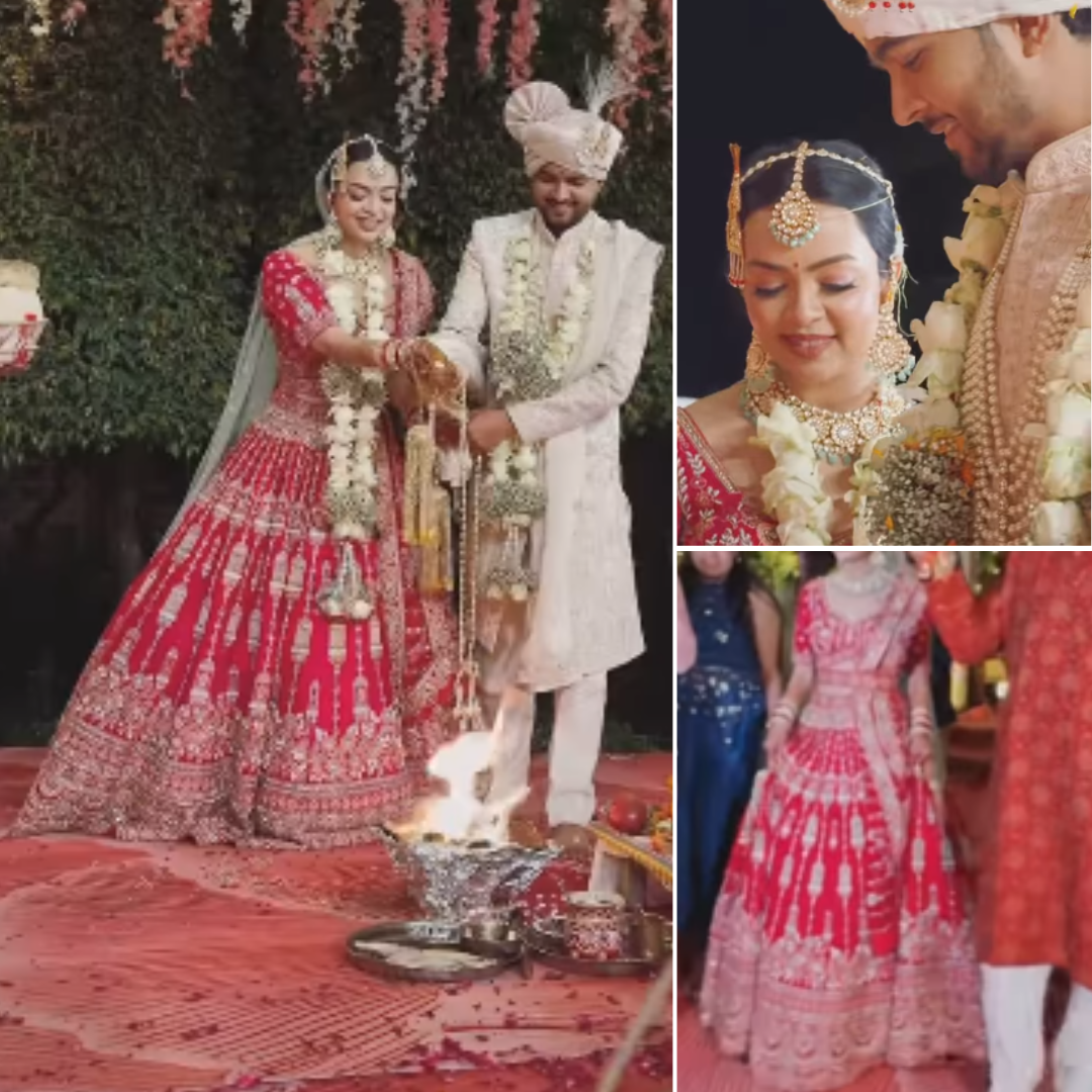 IFS apala mishra wedding with abhishek bakolia in jim corbett haldi ceremony mehndi blouse ...