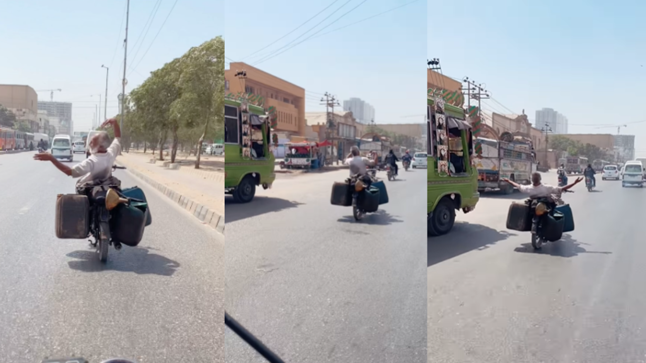 Old Man Shocking Bike Stunt Video Goes Viral, Today Viral Video: मौत से ...