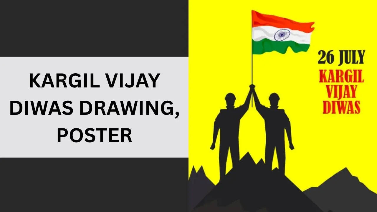 Kargil Vijay Diwas Drawing, Poster: 26 July Kargil Vijay Diwas Par ...