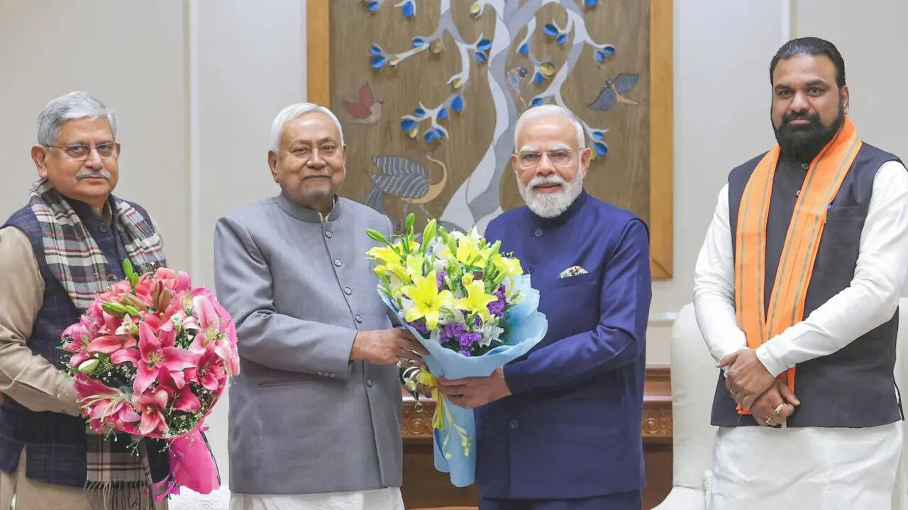 cm nitish and samrat met pm modi and amit shah in delhi, bihar cabinet ...