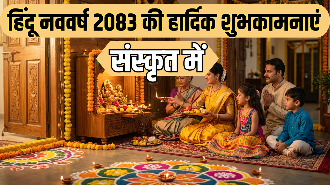 Hindu Nav Varsh Wishes in Sanskrit 2083 text,Status, Greeting, Messages ...