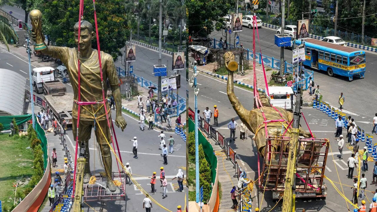 Lionel Messi Statue: कोलकाता में मेस्सी की 70 फुट ऊंची प्रतिमा हटाने की ...
