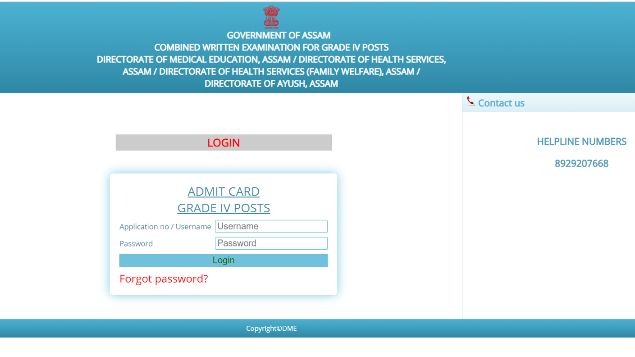 DHS Assam Admit Card 2022 released at dhs.assam.gov.in check Assam ...