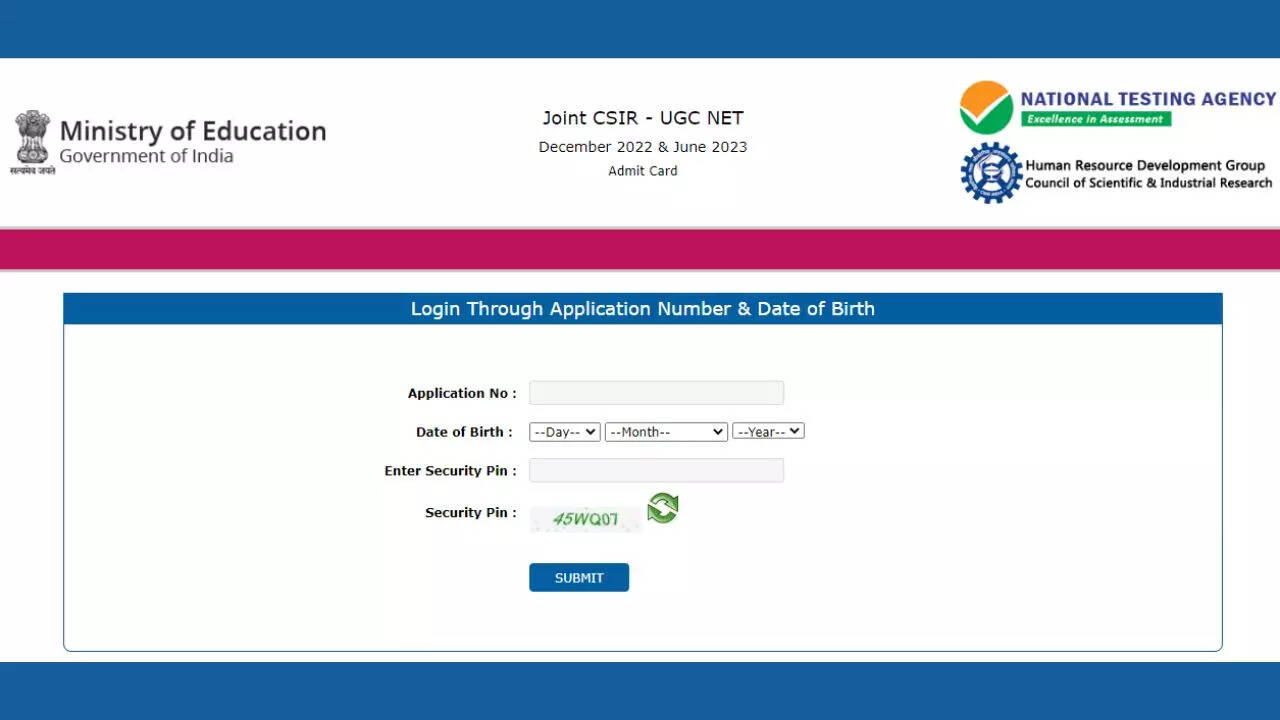 CSIR NET Admit Card 2023: CSIR UGC NET Admit Card released on csirnet.nta.nic.in. Direct ...