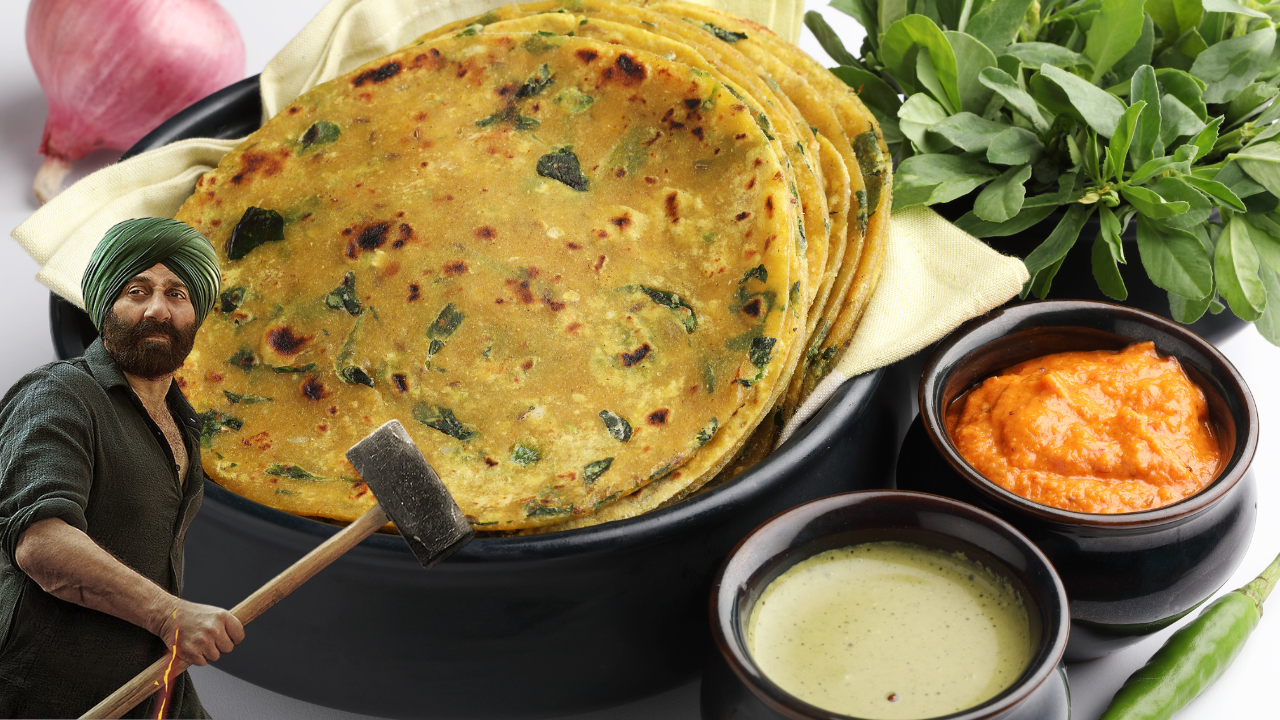 Sunny deol gadar 2 favorite food Methi ka paratha recipe in hindi gol ...