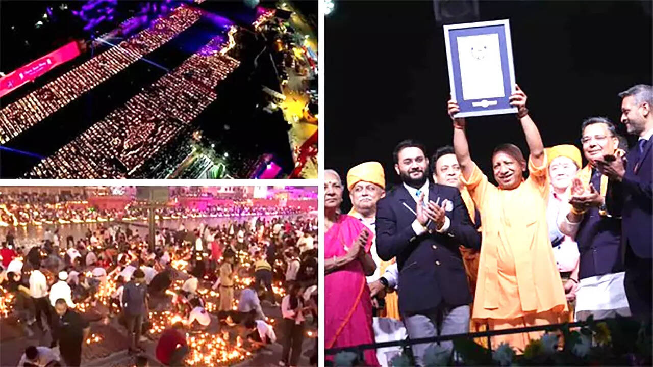 More Than 22 Lakh Lamps Lit in Ayodhya World Record Made For Lighting ...