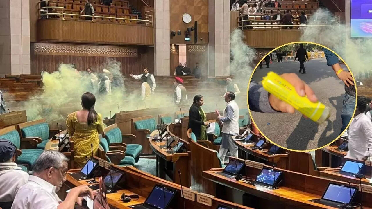 What is color smoke bomb that emitted in Lok Sabha Major security ...