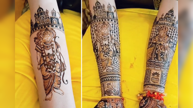 Ram sita photo mehndi Designs : Ayodhya ram mandir, ram sita mehndi ...