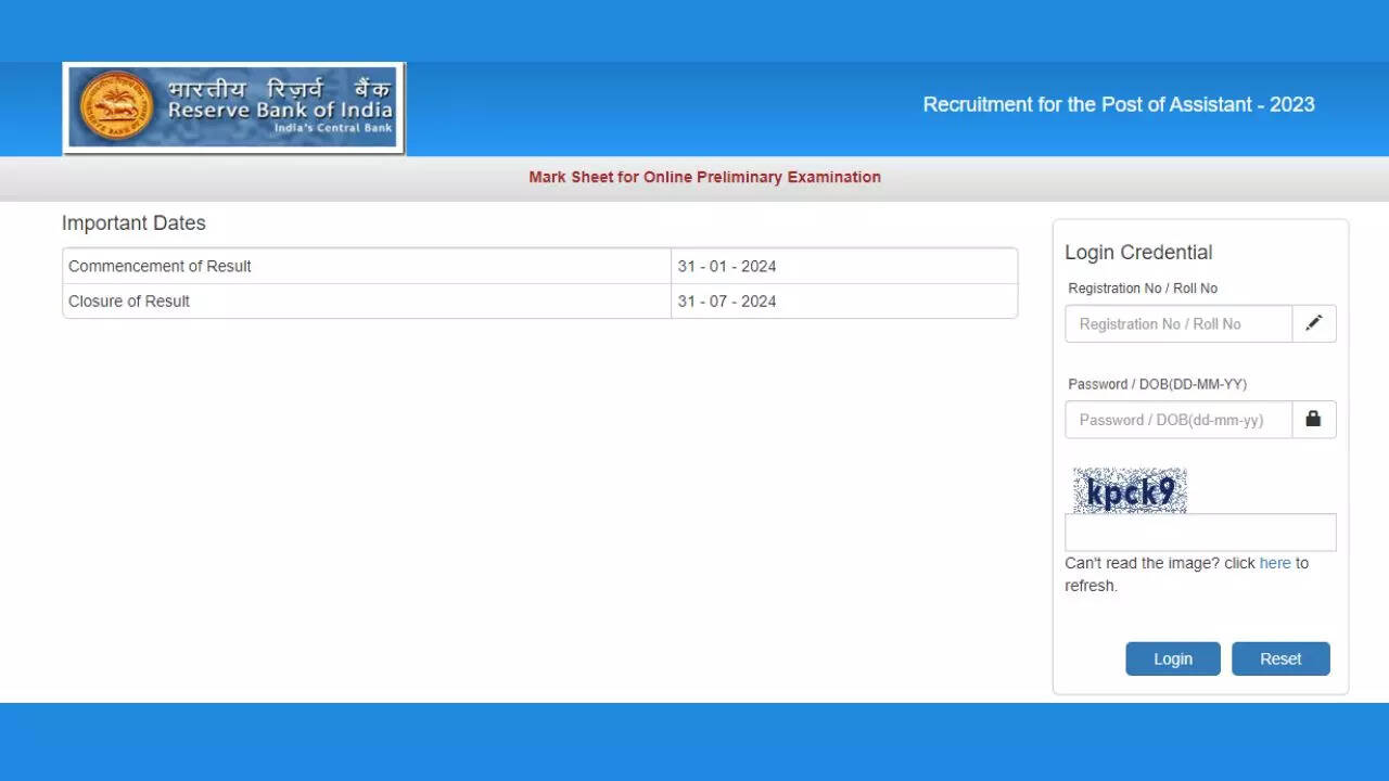 RBI Assistant Score Card 2024, Sarkari Result 2024: RBI Assistant Prelims Marks released on rbi ...