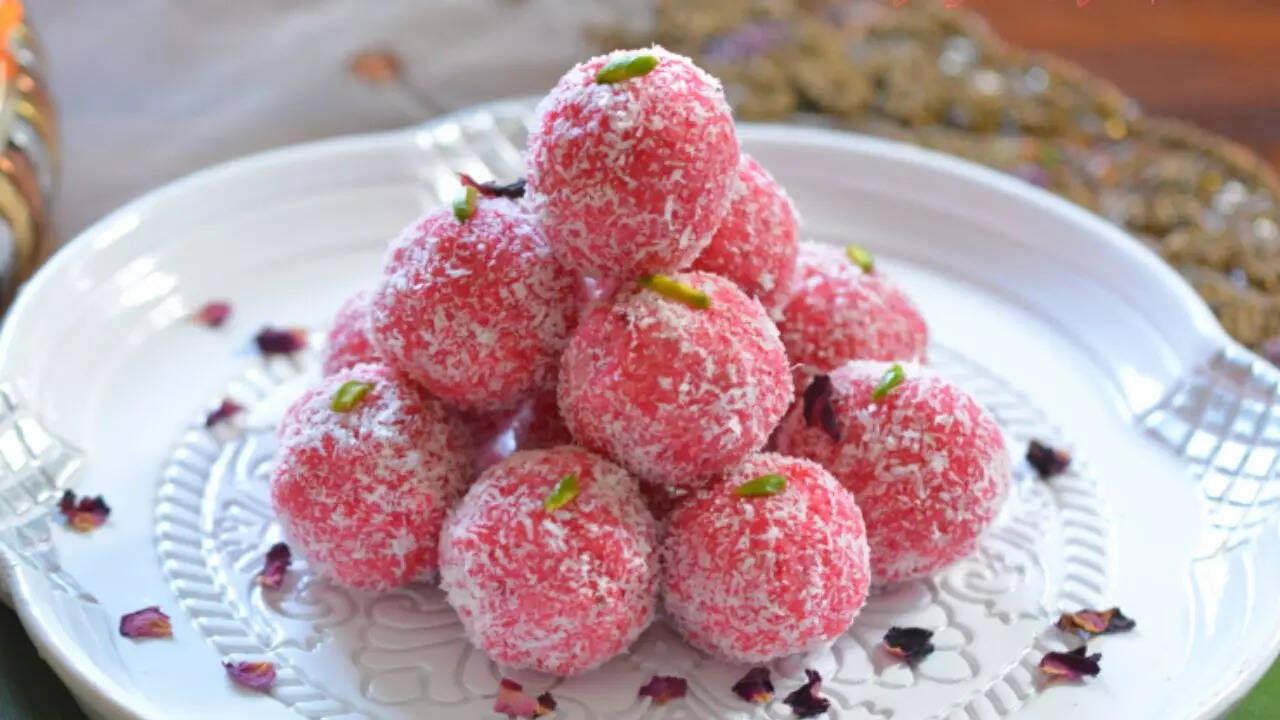 Coconut Rose Laddu Recipe on Rose day 2024 | Times Now Navbharat