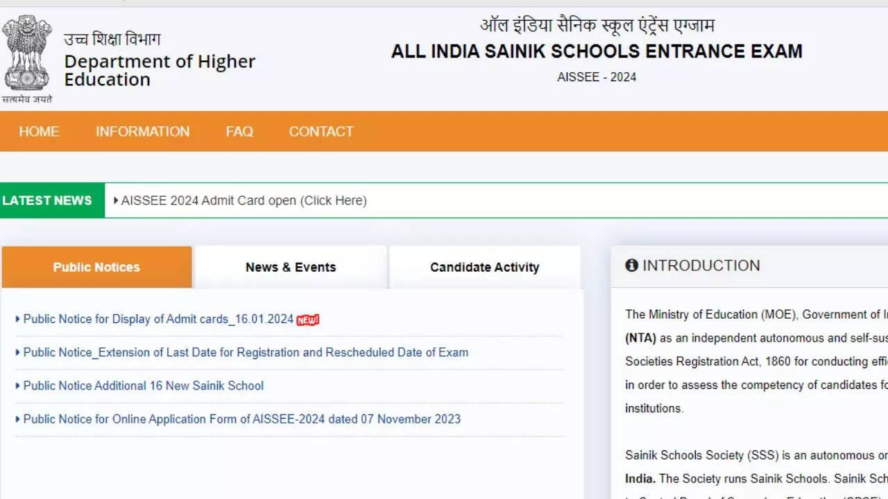 Sainik School Result 2024 Class 6, 9: Check Here AISSEE Result 2024 Date and Time Kab Aayega at ...