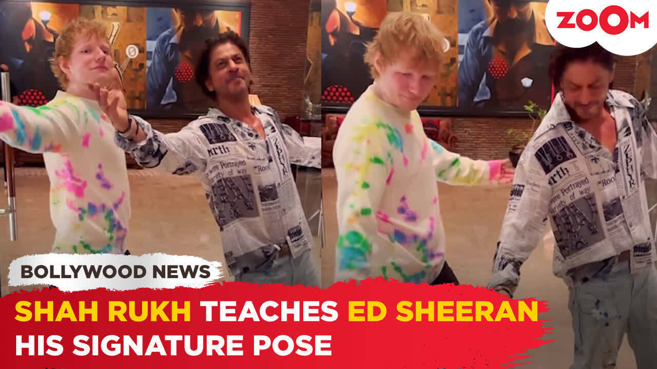 Shah Rukh Khan Teaches His Signature Pose To Ed Sheeran Video Goes ...