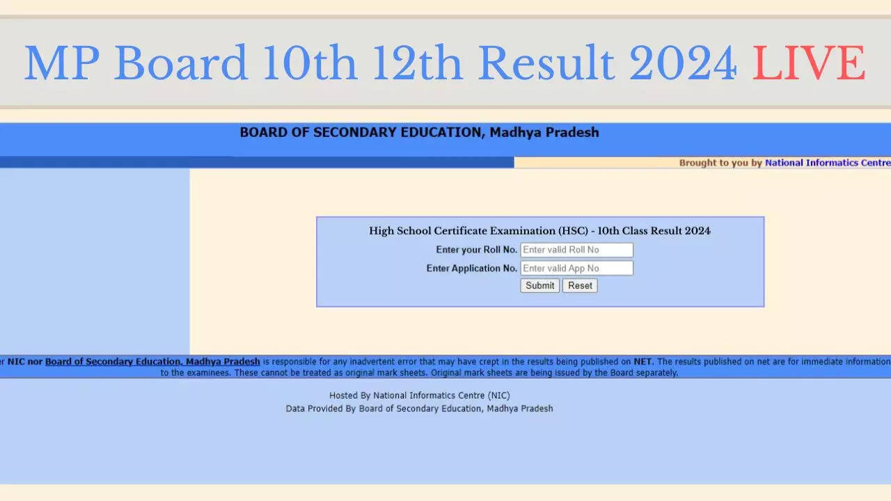 MPBSE.nic.in, MP Board 10th 12th Sarkari Result 2024 Roll Number Direct Link on www.mpbse.nic.in ...