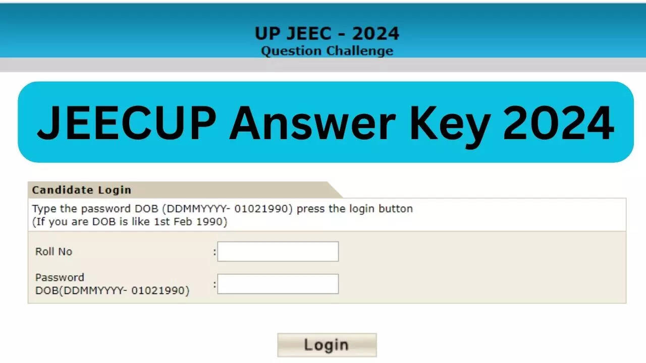 JEECUP Answer Key 2024 released at JEECUP Answer Key 2024 Website jeecup.admissions.nic.in check ...