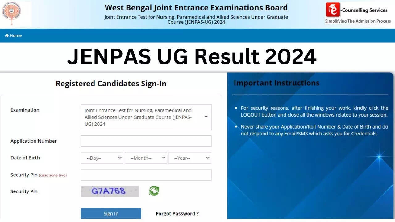 JENPAS UG Result 2024 delcared at wbjeeb.nic.in check here JENPAS UG Result 2024 official ...