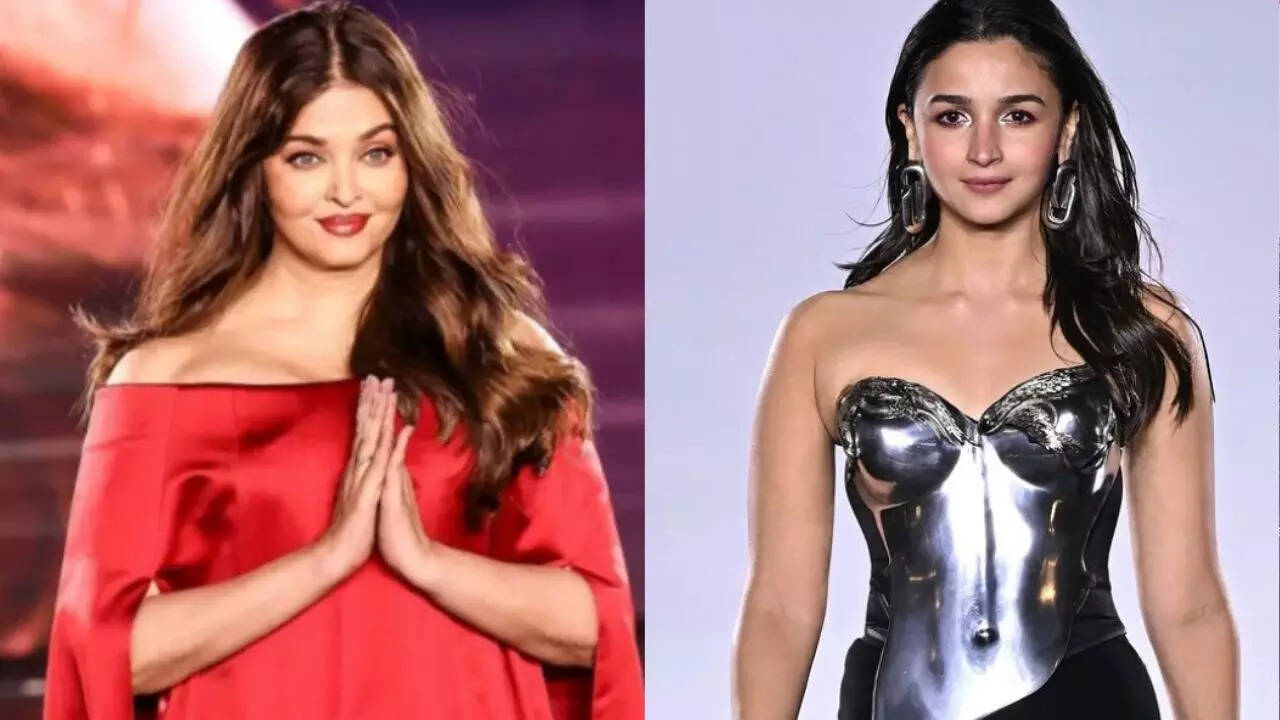 paris fashion week 2024 alia bhatt and aishwarya rai together flaunt together beautiful dress ...