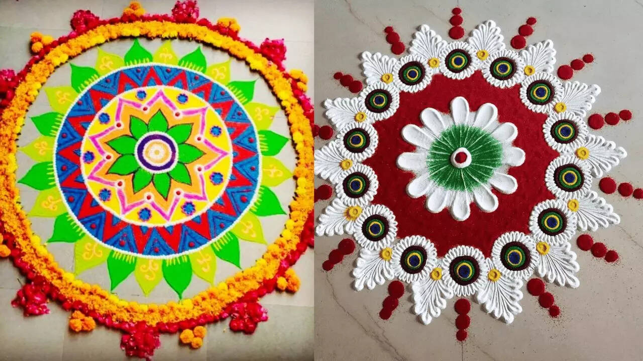 Dussehra Rangoli Designs (विजयादशमी की रंगोली डिजाइन): Easy Rangoli ...