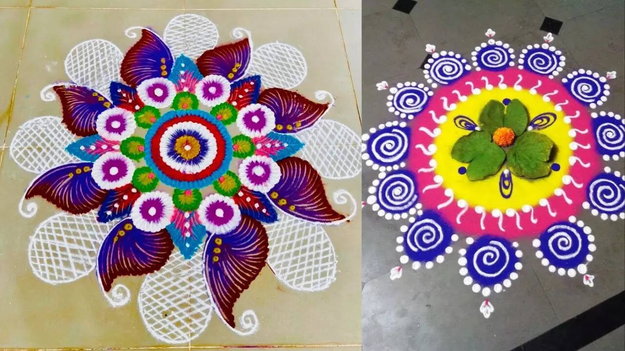 Dussehra Rangoli Designs (विजयादशमी की रंगोली डिजाइन): Easy Rangoli ...