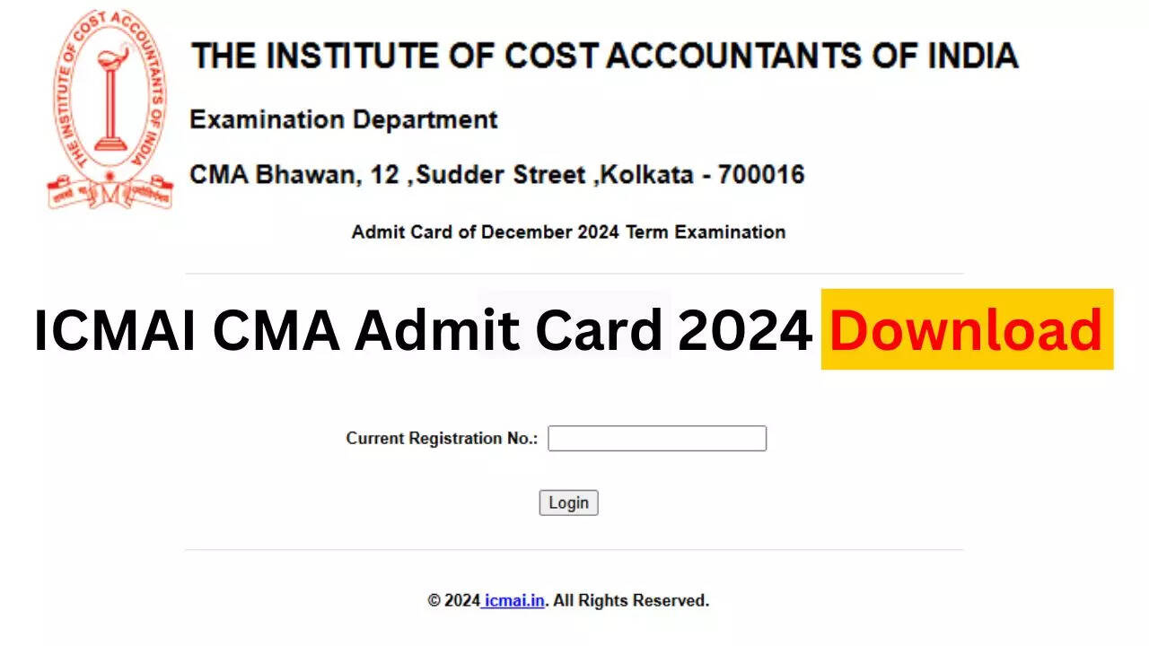 ICMAI CMA Admit Card 2024 Download Link Active at eicmai.in know Steps to Download and Exam ...