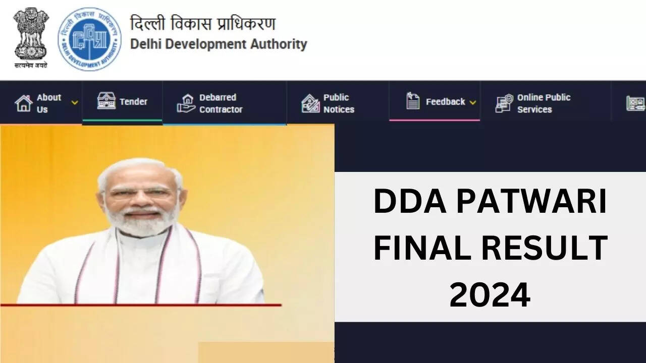 DDA Patwari Final Result 2024, DDA Patwari Final Result: Declared On ...