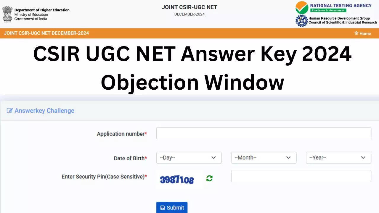 CSIR UGC NET Answer Key 2024 Objection Window ends on 14 march know step to apply | Times Now ...