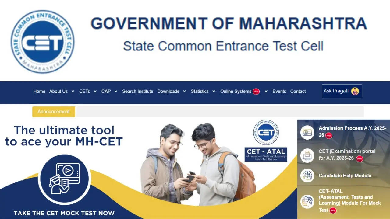 The Maharashtra State Common Entrance Test (MHT CET) Cell has declared ...