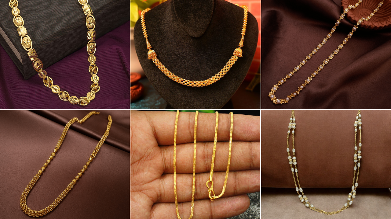 Gold Chain Designs: सुहागरात पर बीवी के गले में ऐसे भारी चेन डालते हैं ...