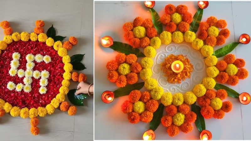 TOP 5 Diwali 2025 Rangoli Designs ideas, Mor, Ladki Rangoli Design ...