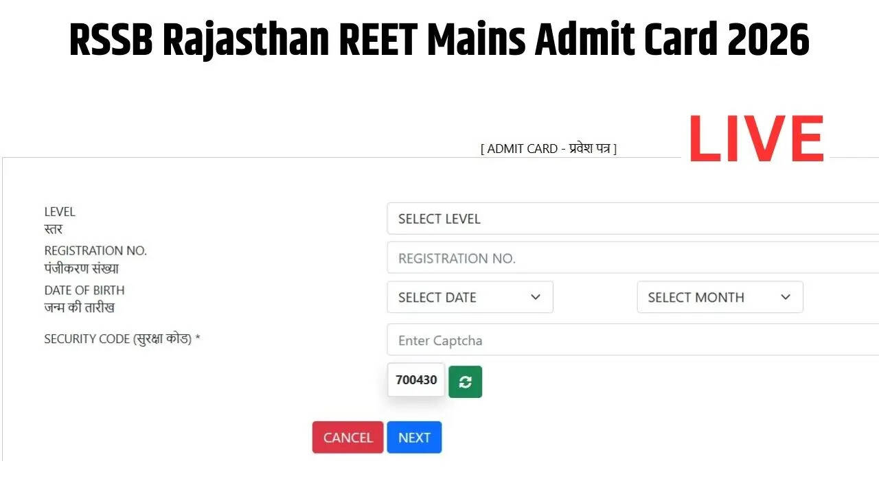 RSSB Rajasthan REET Mains Admit Card 2026, Sarkari Result LIVE: On rssb ...