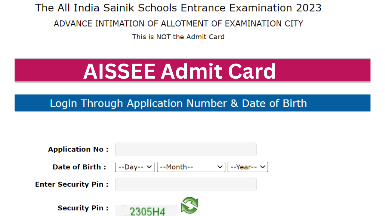 AISSEE admit card 2023 can download from aissee.nta.nic.in check step to get AISSEE Hall Ticket ...